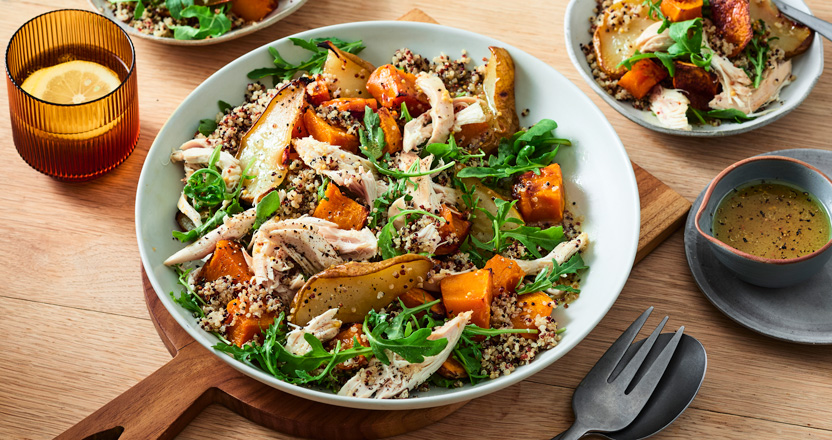 Roasted Pear, Pumpkin & Chicken Salad Recipe | Coles