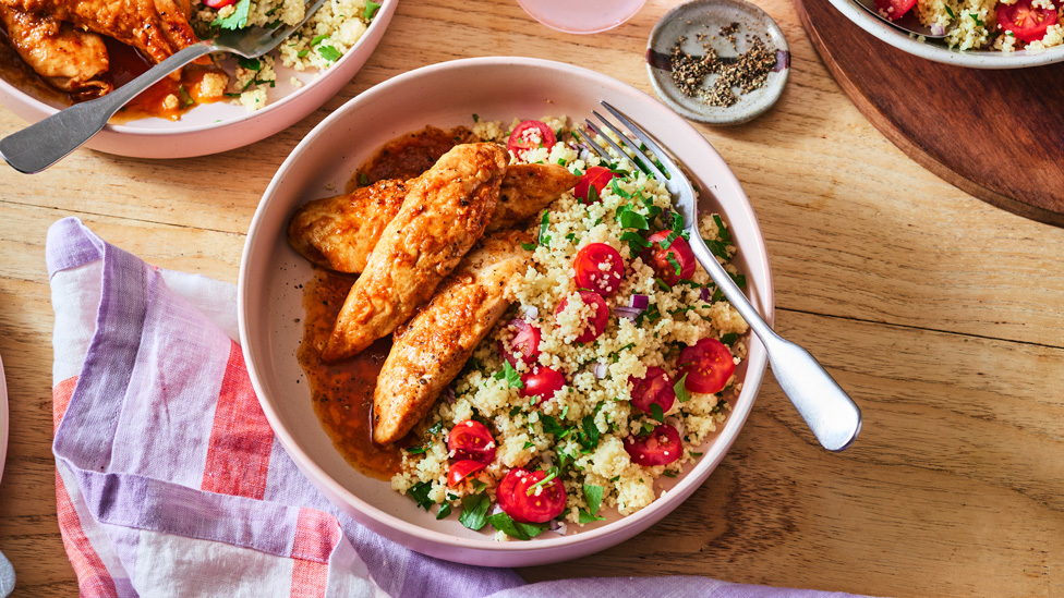 Spiced Buttered Chicken Tenderloins With Tomato Salad Recipe