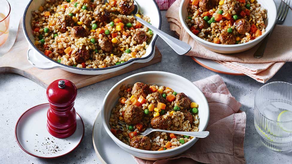Meatball & Barley Risotto Recipe | Coles