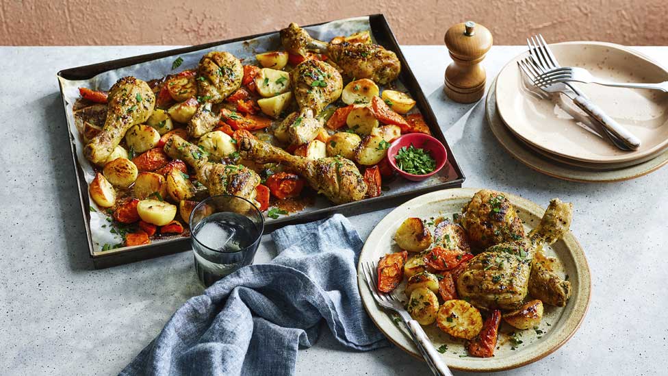 Lemon Herb Chicken Drumsticks with Potato Recipe | Coles