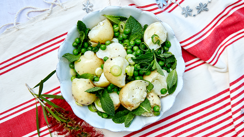 Quick and Easy Baby Potatoes with Peas Recipe | Coles