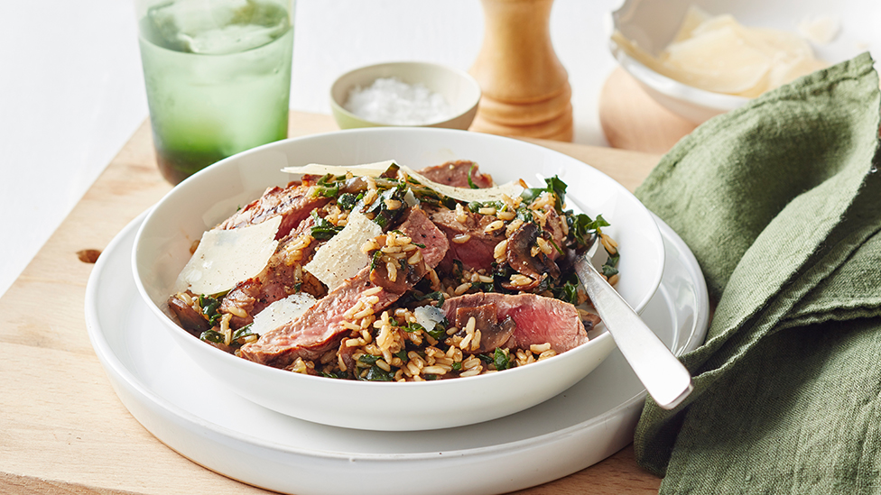 Quick and Easy Beef and Mushroom Brown Rice Risotto Recipe | Coles