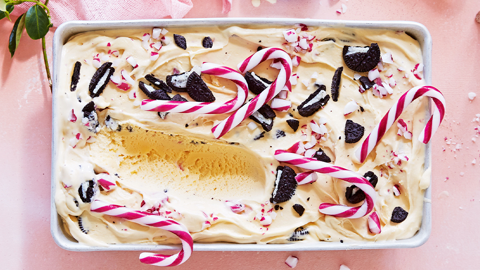 Candy Cane Cookies ’n’ Cream Ice-Cream Recipe | Coles