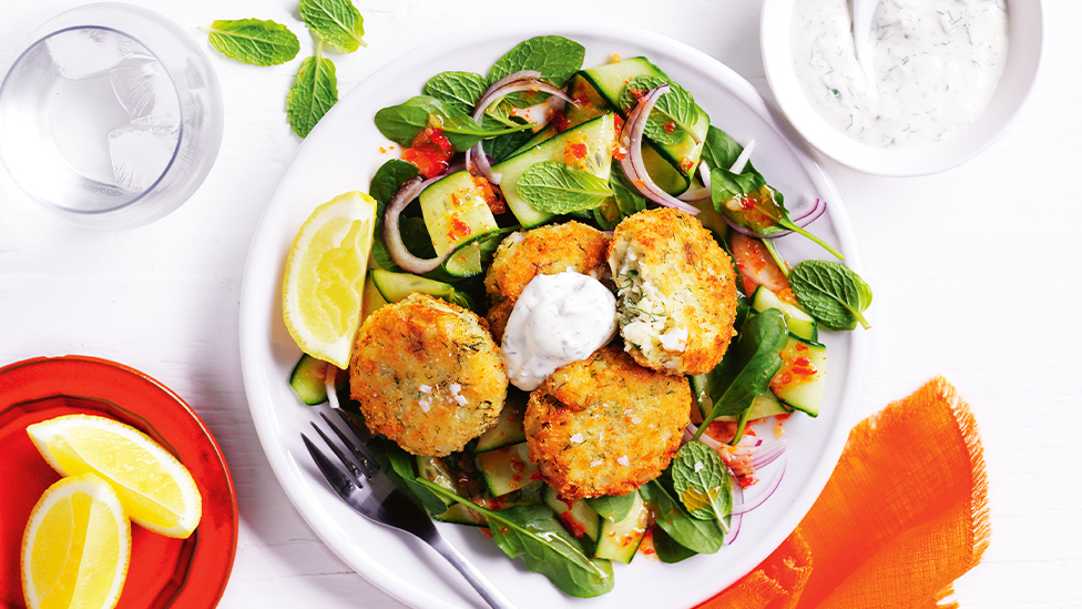 Chilli and Dill Fish Cakes with Cucumber Salad Recipe | Coles