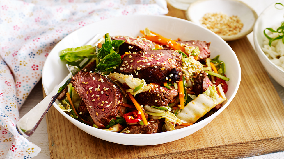 Quick and Easy Korean Beef with Kimchi Slaw Recipe | Coles