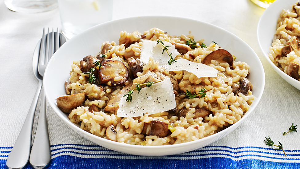 Mixed mushroom, chicken and thyme risotto recipe | Coles