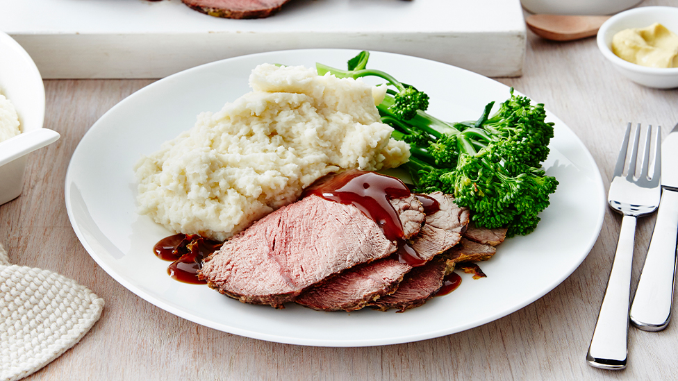 Mustard, horseradish and parsley-crusted roast beef recipe | Coles