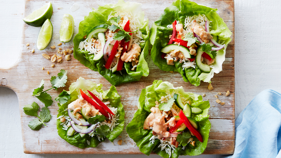 Satay Chicken Lettuce Cups Recipe | Coles