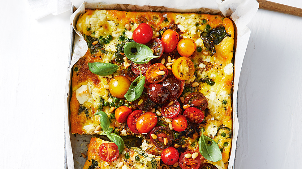 Spring Green Frittata with Tomato Salsa Recipe | Coles