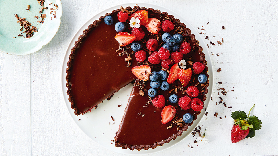 Strawberry and Chocolate Tart Recipe | Coles