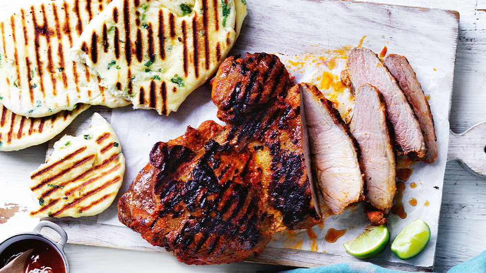 Slow-Cooking Tandoori Lamb with Spring Onion Naan recipe | Coles