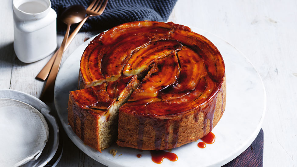 Upside-Down Caramel Banana Cake Recipe | Coles