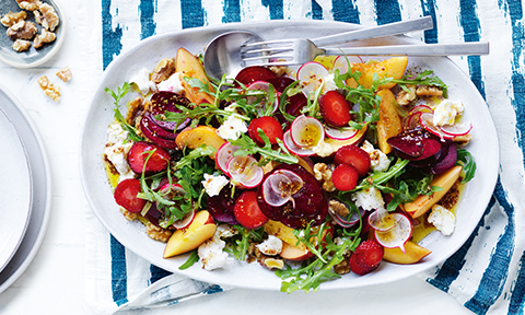 Quick and Easy Beetroot, Peach & Walnut Salad Recipe | Coles