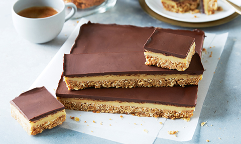 Quick and Easy Choc Caramel Anzac Biscuit Slice Recipe | Coles