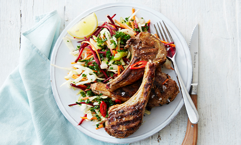 Spicy Lamb Chops with Superfood Veggie Mix recipe | Coles