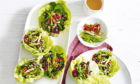 Lamb and Black Bean Stir-Fry in Lettuce Cups Recipe | Coles