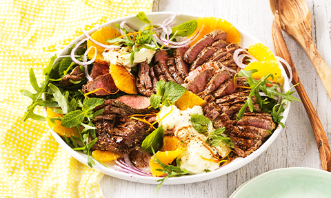 Quick and Easy Lamb and Orange Rocket Salad Recipe | Coles