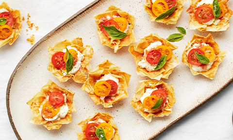 Quick and Easy Mini Caprese Tarts Recipe | Coles