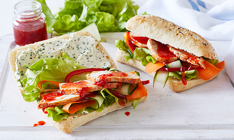 Quick and Easy Peri-Peri Chicken Rolls Recipe | Coles