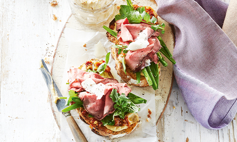 Quick and Easy Roast Beef Open Sandwiches Recipe | Coles