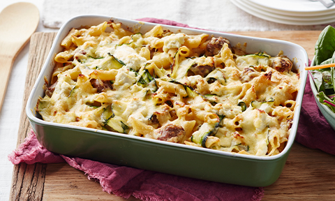 Sausage, Zucchini and Ricotta Pasta Bake Recipe | Coles