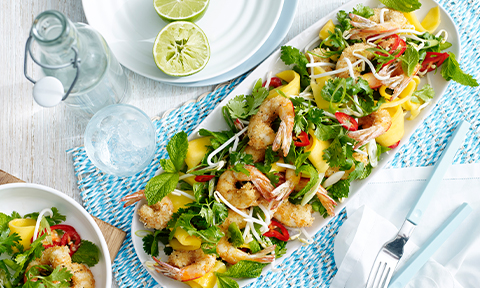 Quick & Easy Spiced Coconut Prawn & Mango Salad Recipe | Coles