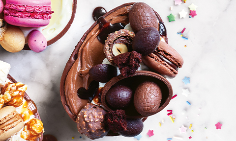 Triple-Choc Loaded Cheesecake Easter Egg Recipe | Coles