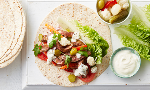 Turkish Wraps with Garlic Sauce Recipe | Coles