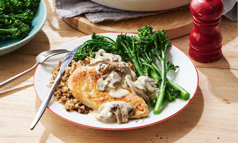 Creamy Mushroom Chicken with Rice Recipe | Coles