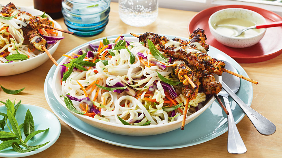 Chicken Kebab Noodle Salad Recipe | Coles