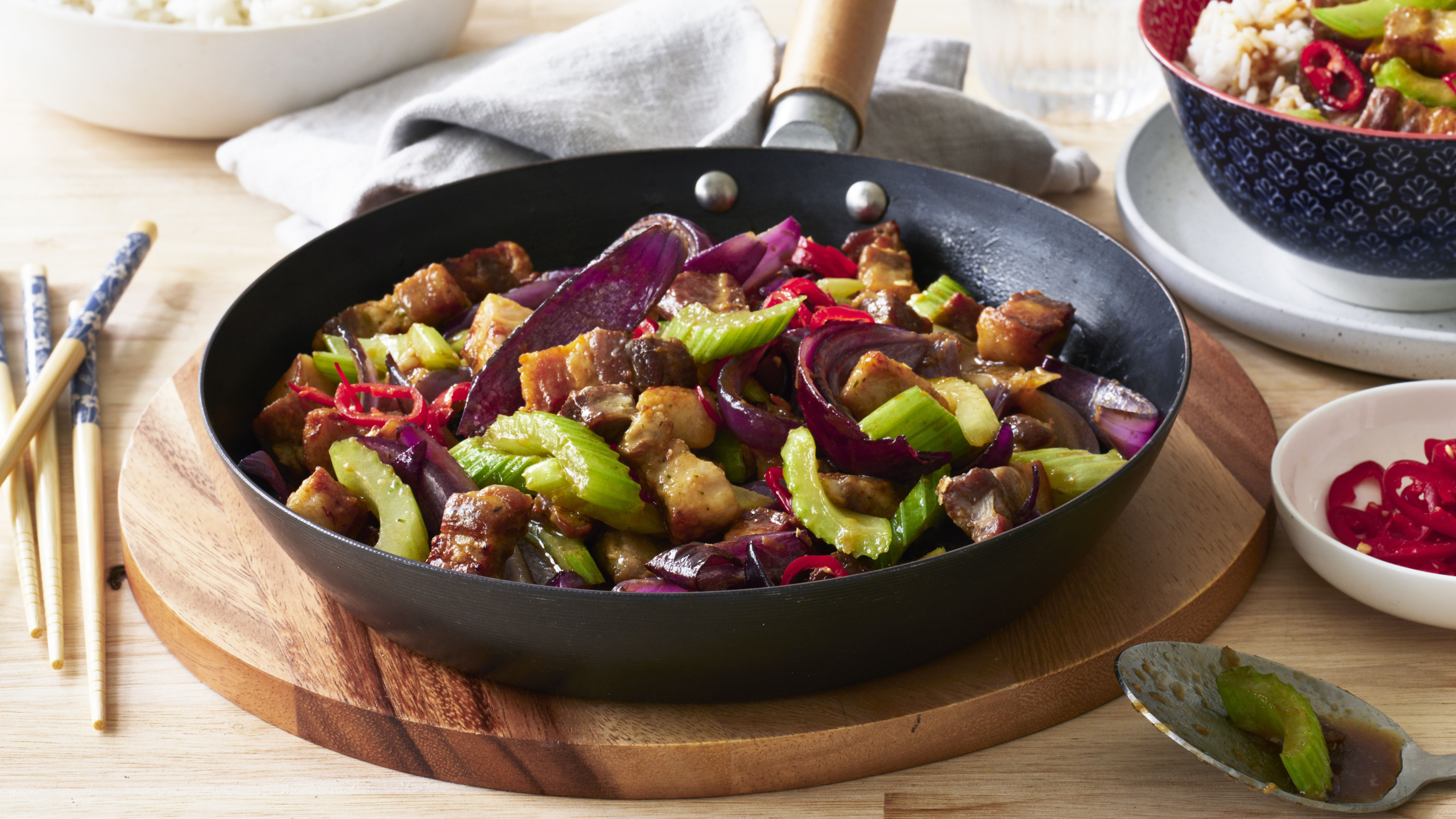 Sweet n Spicy Pork and Celery Stir Fry Recipe | Coles