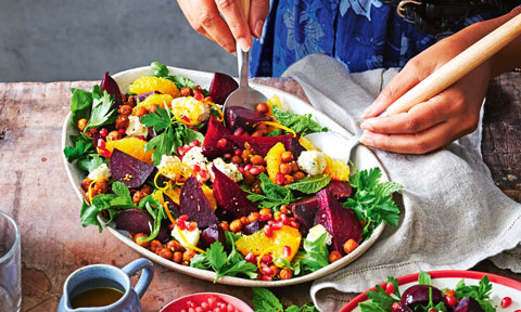 Roasted Beetroot Salad with Spiced Chickpeas Recipe | Coles