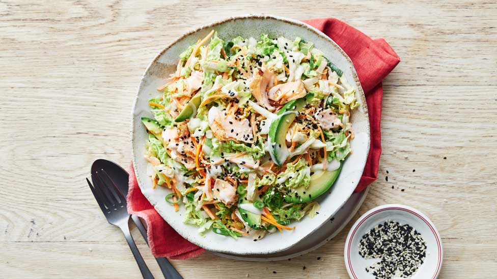Roasted sesame salmon salad recipe | Coles