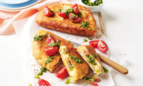 Calzone Recipe with Pesto and Mozzarella | Coles